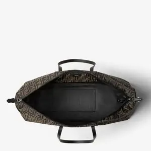 Fendi Duffle Superlight And Foldable Ff Zucca Fabric Duffle Bag